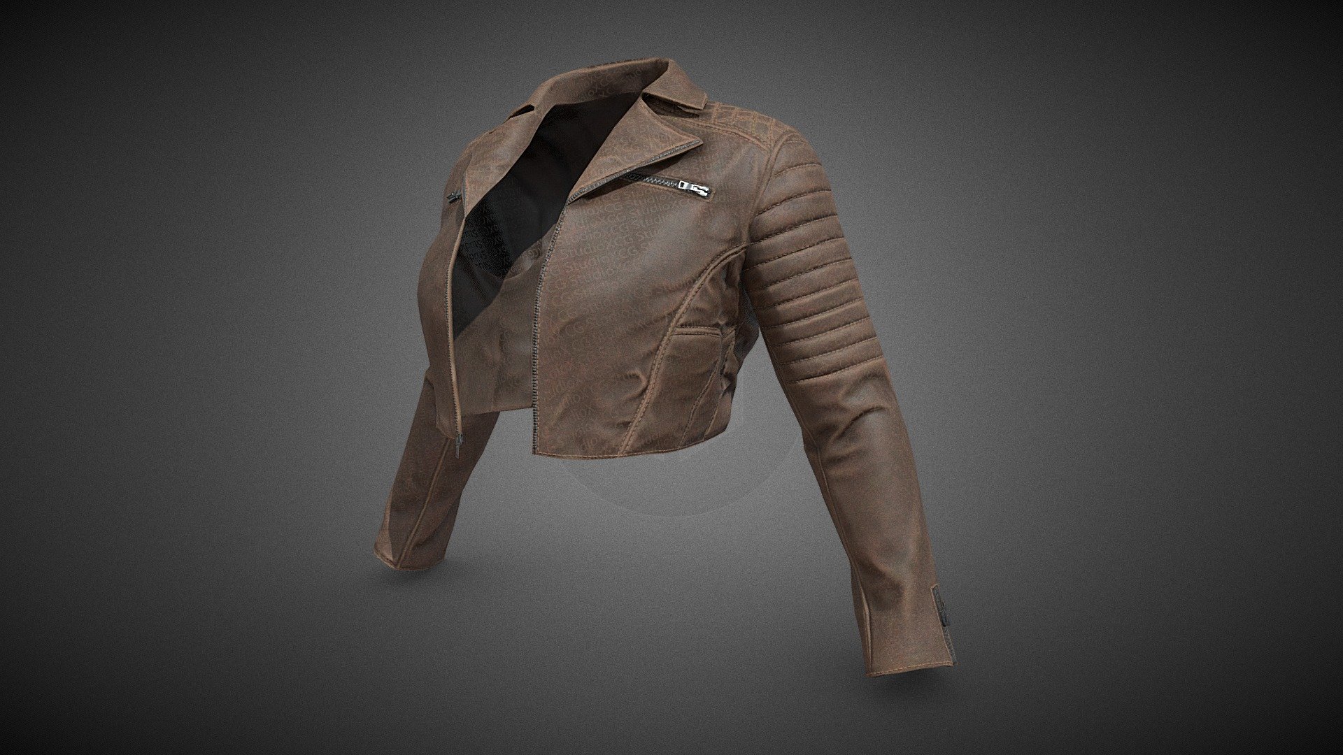 Brown Biker Jacket - Buy Royalty Free 3D model by CG StudioX (@CG ...