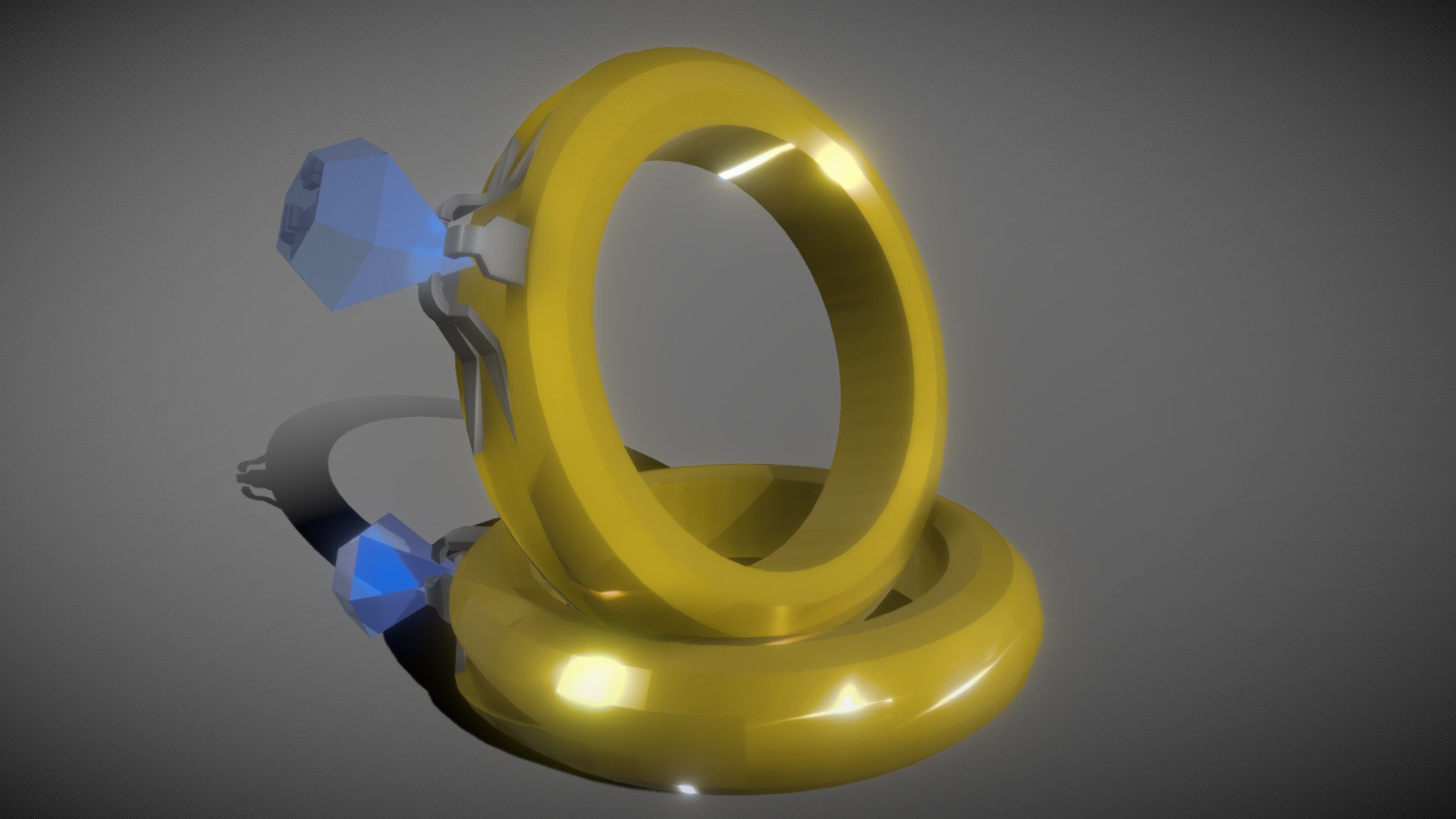 Wedding Rings - Low Poly - Download Free 3D model by JiggleSticks ...