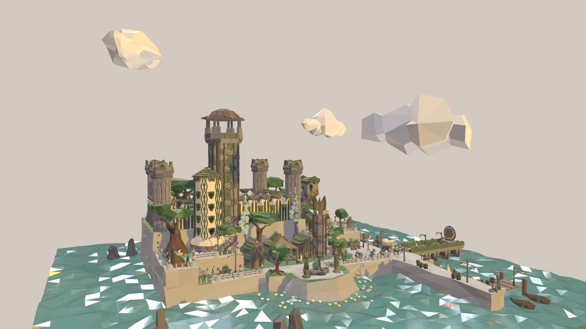 Fantasy Island of Elves - 3D model by craftpix_net [a6f2b0e] - Sketchfab