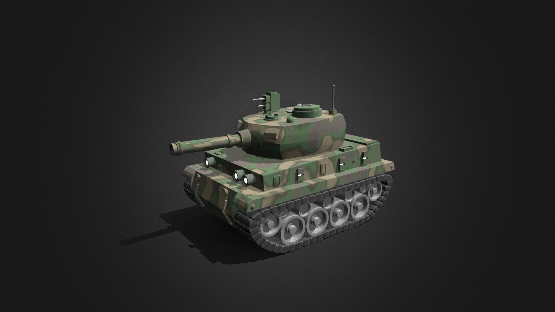 Low Poly Game Tank Model - 3D model by Gattara [a6f3a32] - Sketchfab