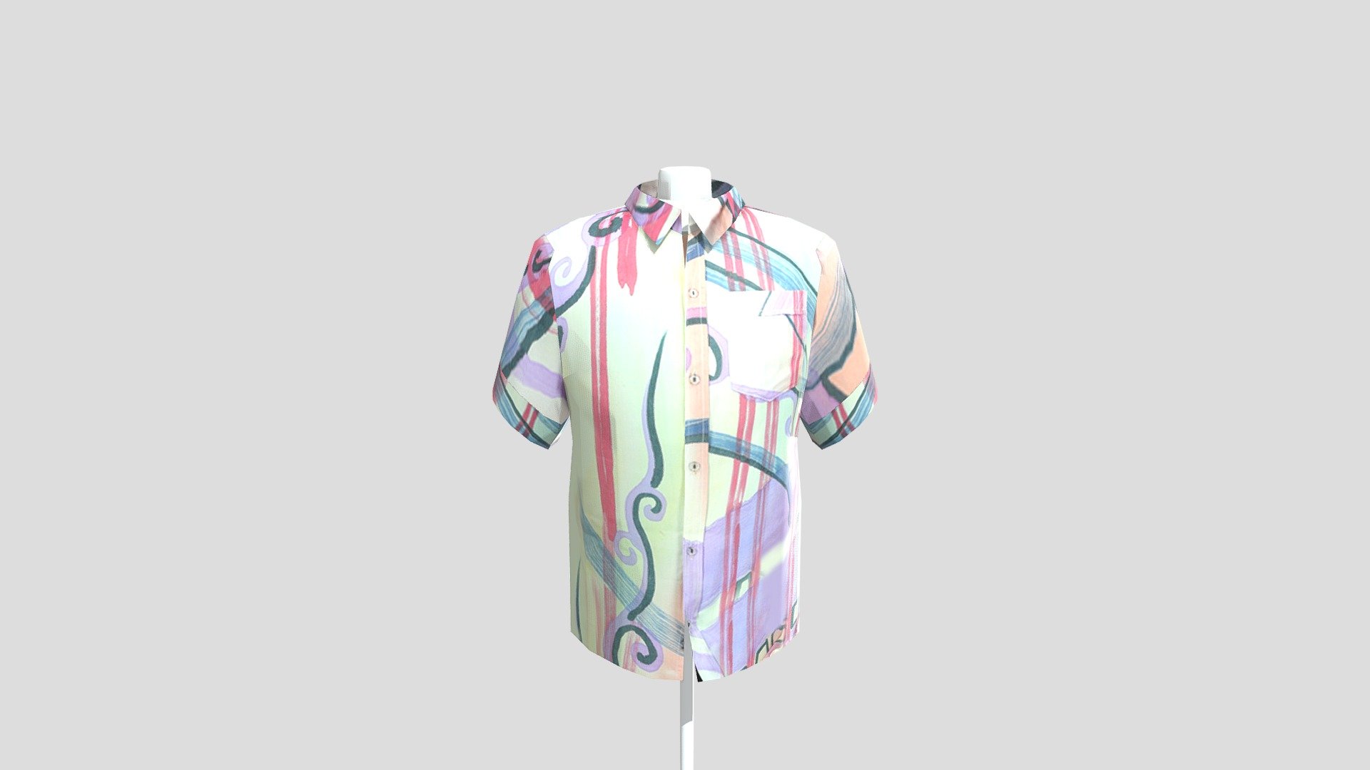 SHORT SLEEVE BATIK SHIRT - Download Free 3D model by eeelabvisual ...