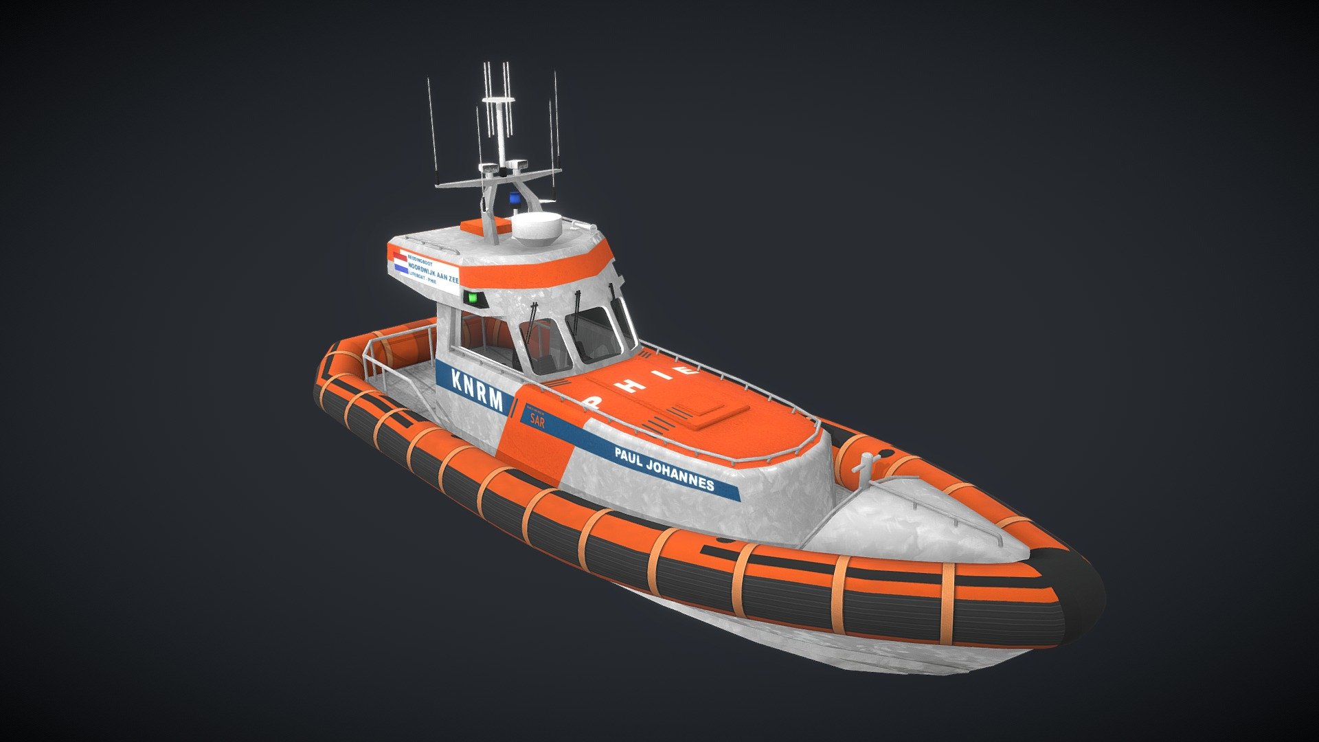 KNRM Lifeboat Valentijn Class - 3D model by Ferdinand van der Horst ...