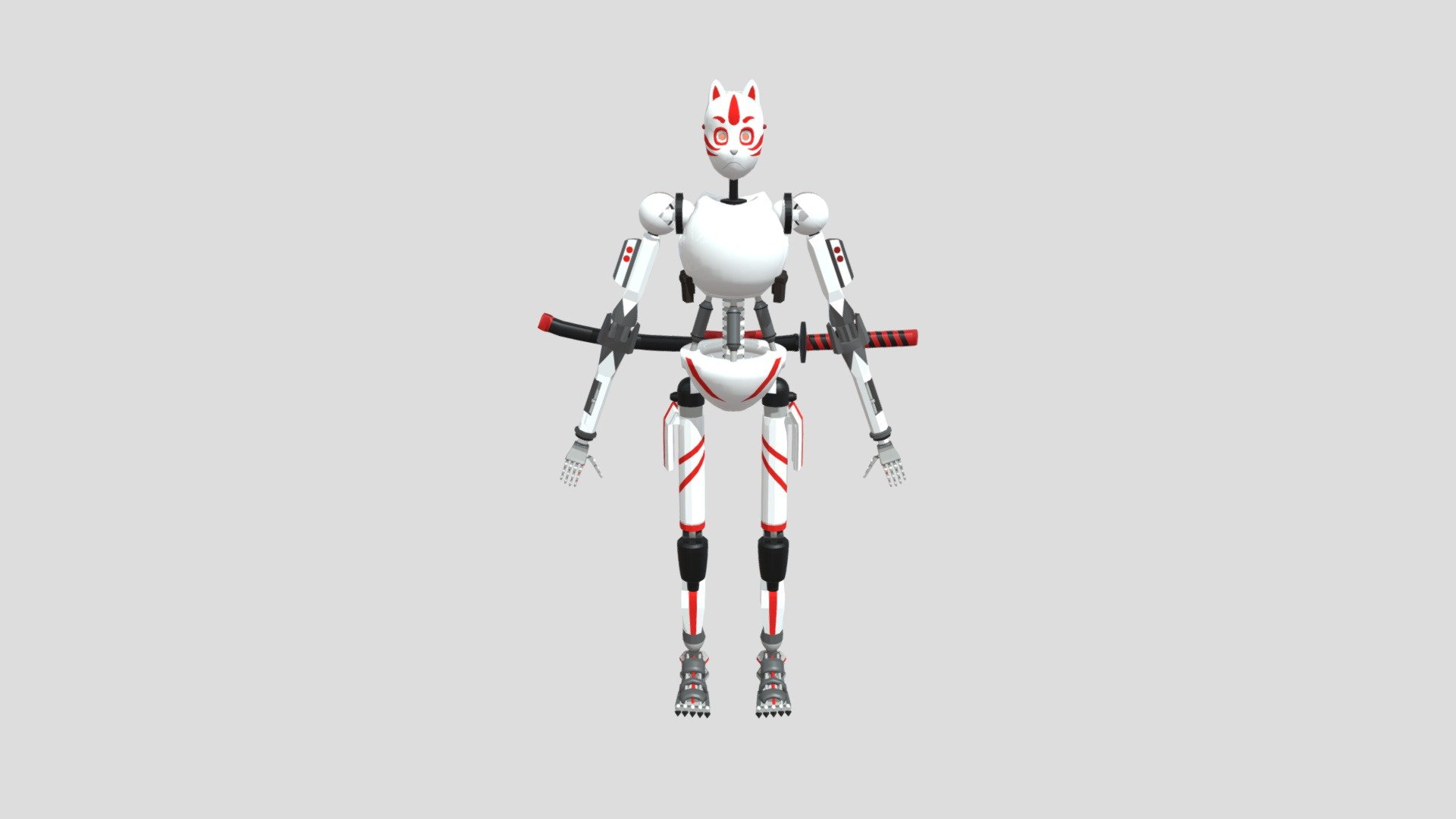Kitsune Robot - 3D model by SunBro18 [a7043cf] - Sketchfab