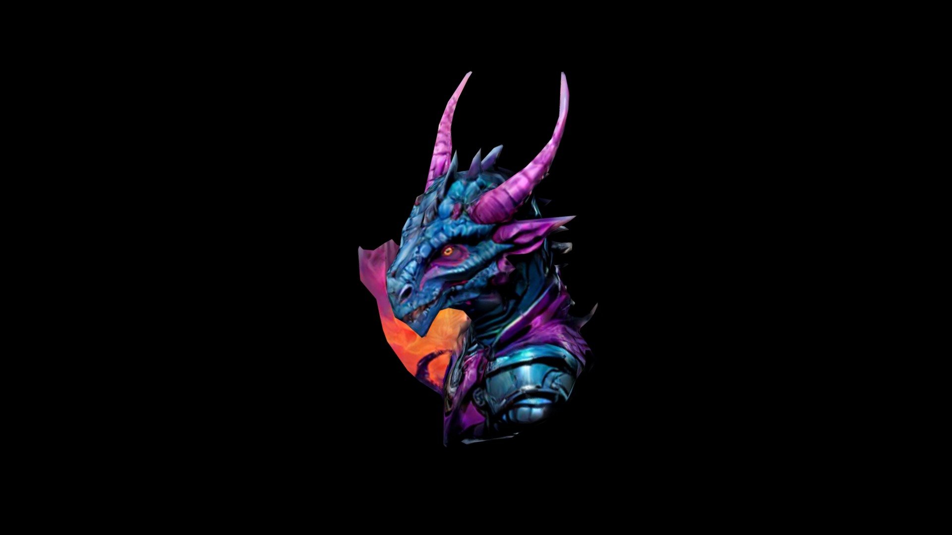 Blue and pink dragon illustration against vibran - Download Free 3D ...