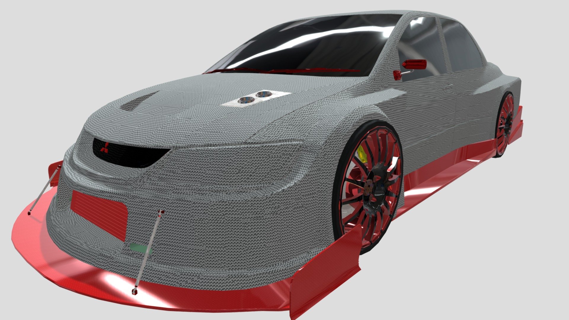 Mitsubishi Lancer Evolution - 3D model by Ai 3D Designs (@AiDesigner1 ...