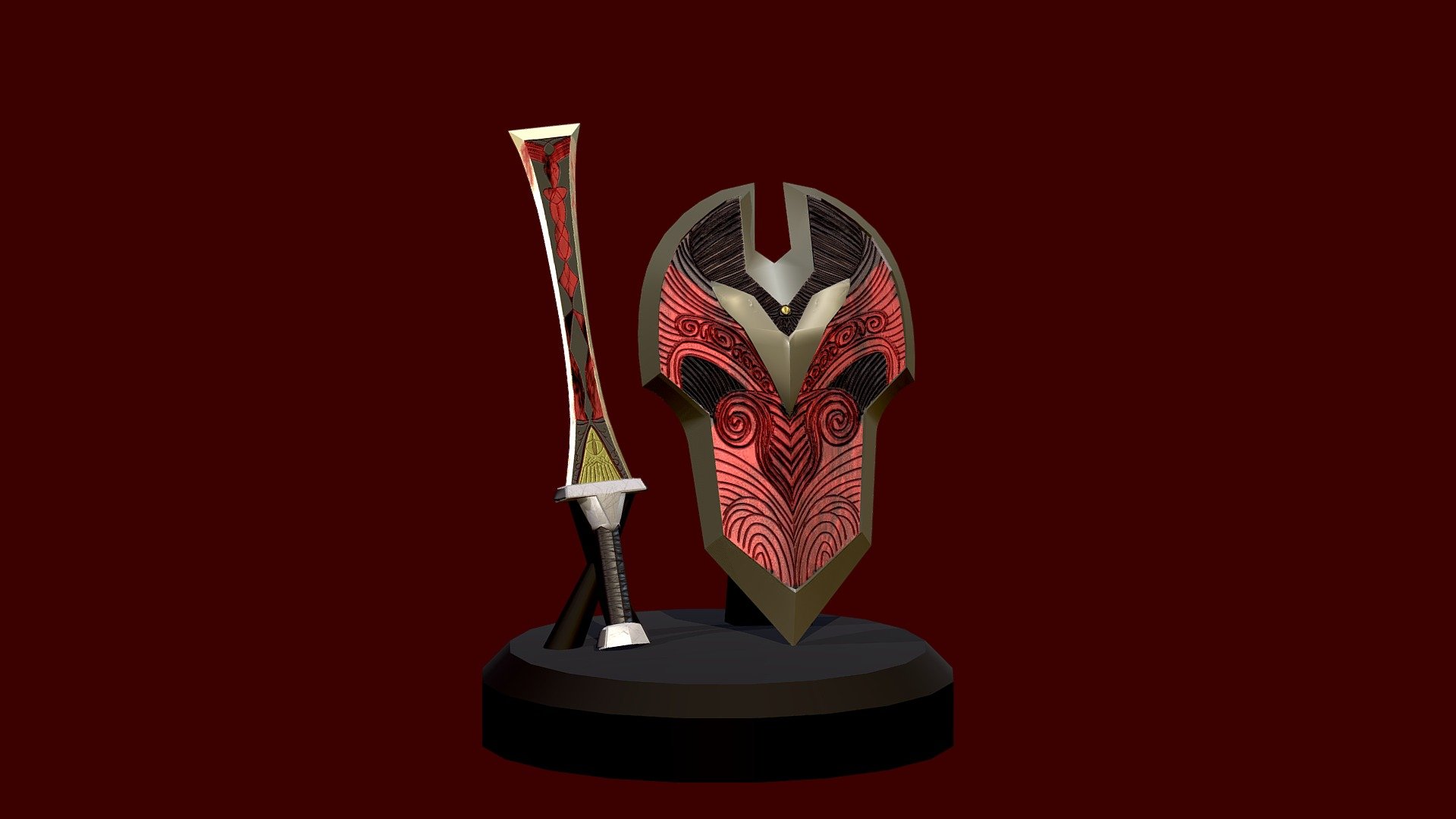 Sword shield stand (redone) - 3D model by romehaughton [a713c71 ...