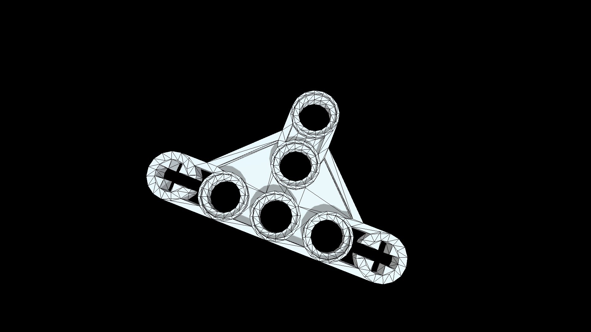 Liftarm Modified Triangle Thin 3 x 5 with Short - Download Free 3D ...