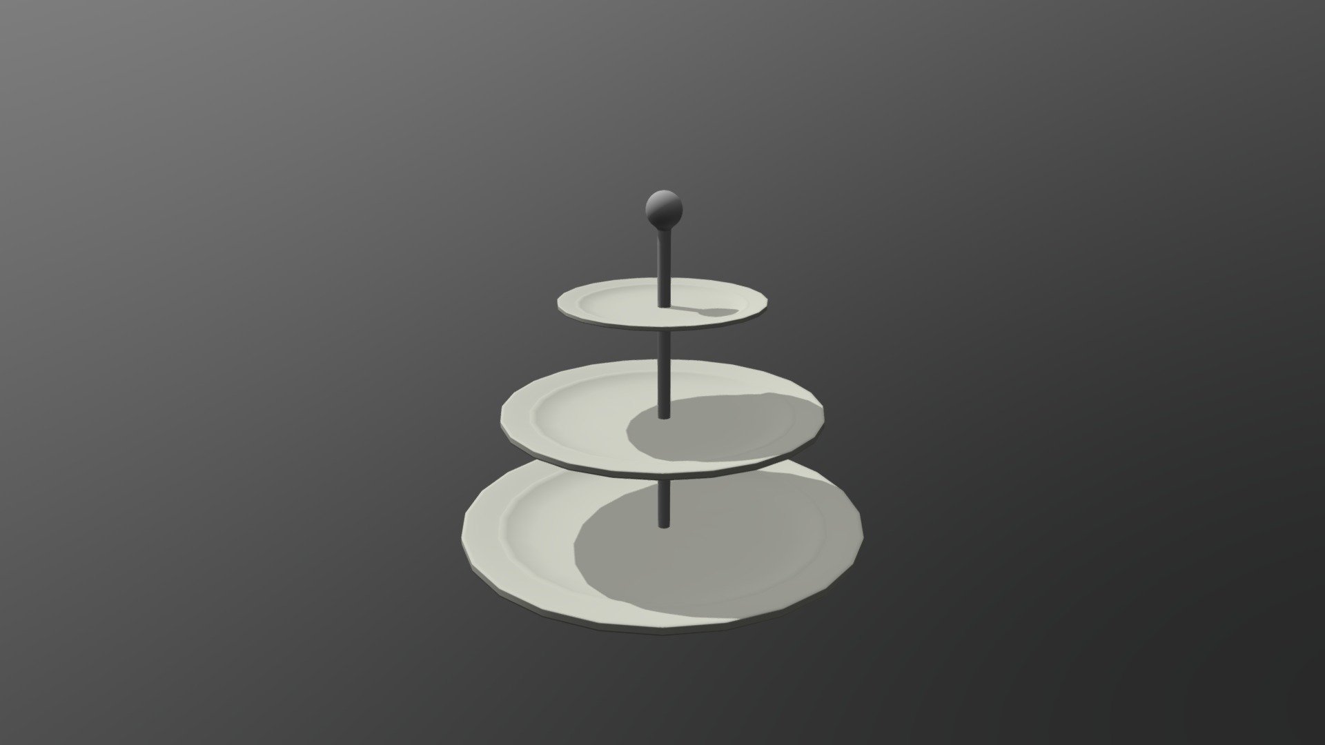 Three Tier Cake Stand - 3D model by artcecilie [a71e8f3] - Sketchfab