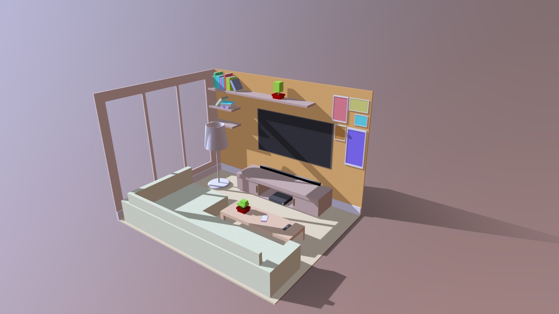 3D - Sala - 3D model by Hugo Silva (@srhugosm) [a71fb99] - Sketchfab