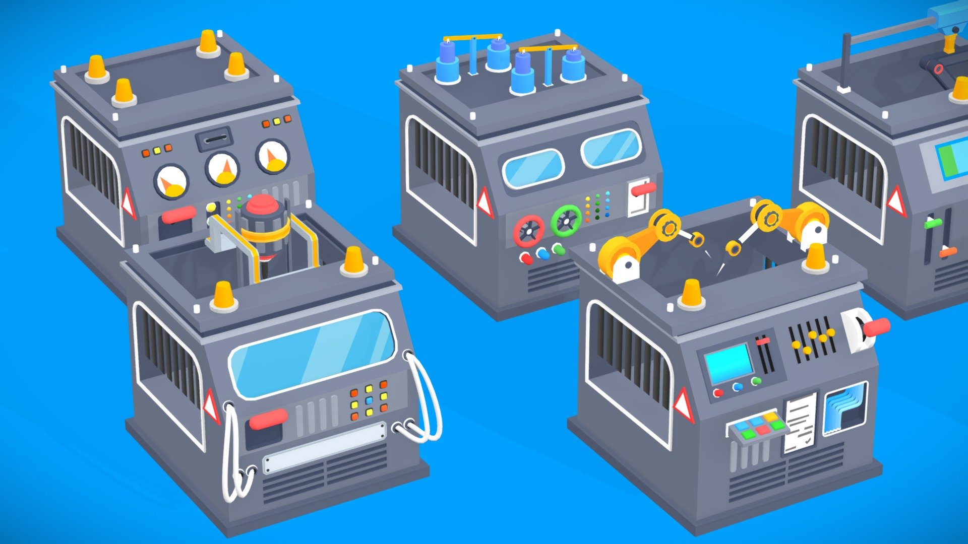 Low Poly Factory Machine Animated Pack - 2 - Buy Royalty Free 3D model ...