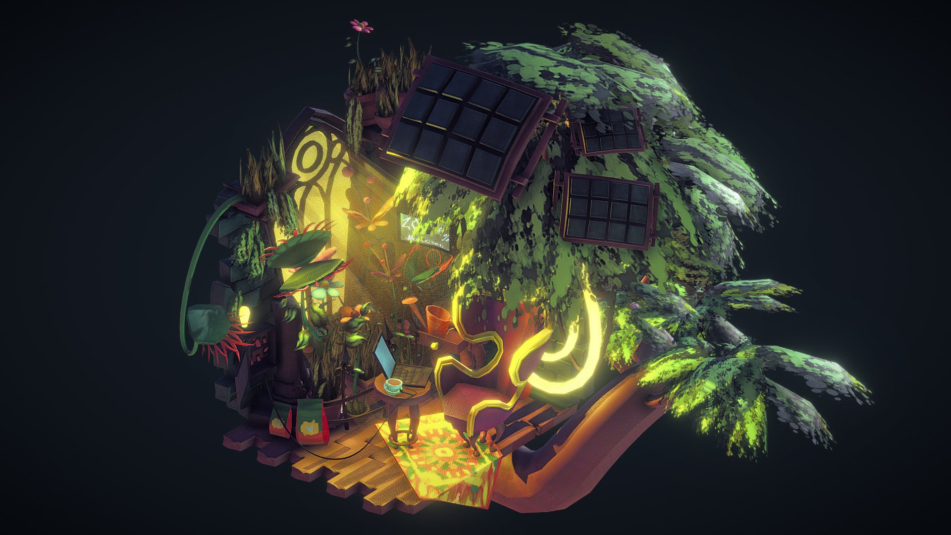DAE Crib - "Solarpunk Arboretum" - Download Free 3D model by ...