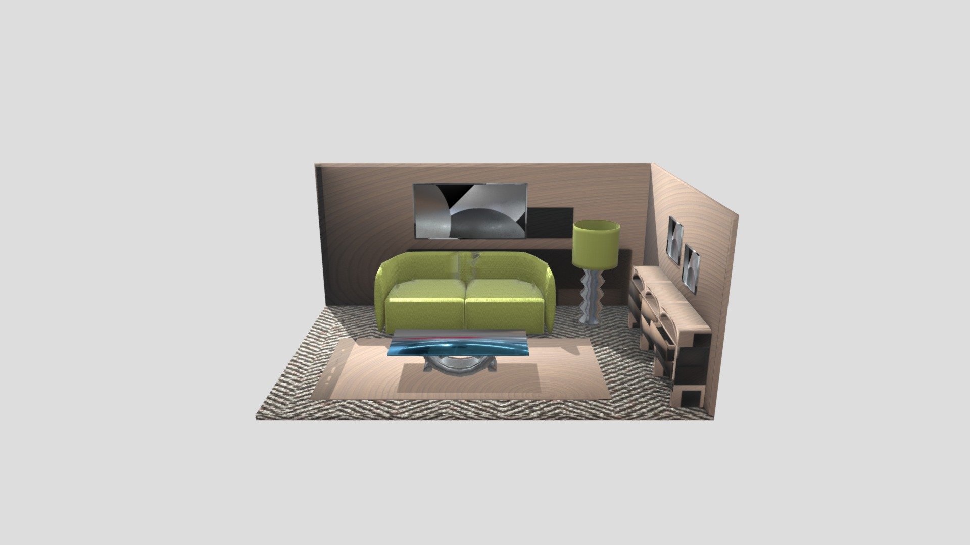 Living Room Design - 3D model by avasahara [a724f10] - Sketchfab