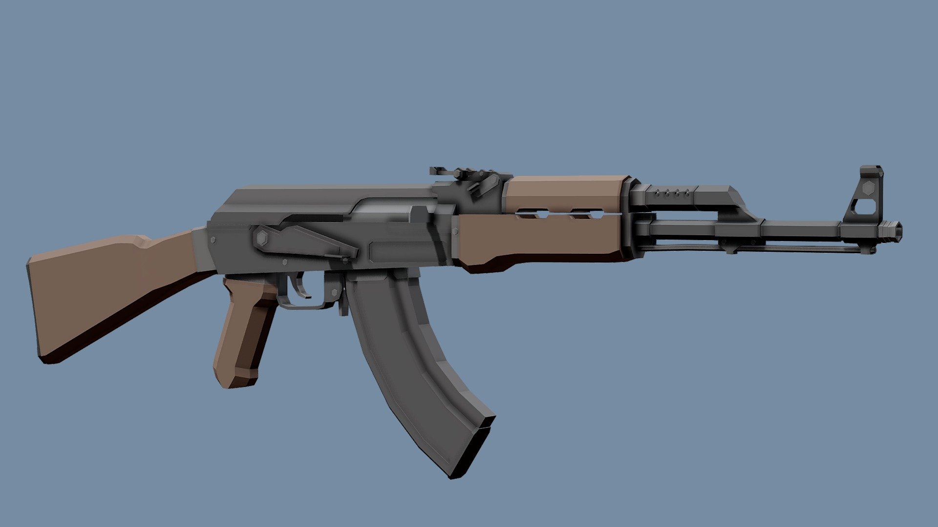 Low-Poly AK-47 Type 2 - Download Free 3D model by TastyTony [a726092 ...