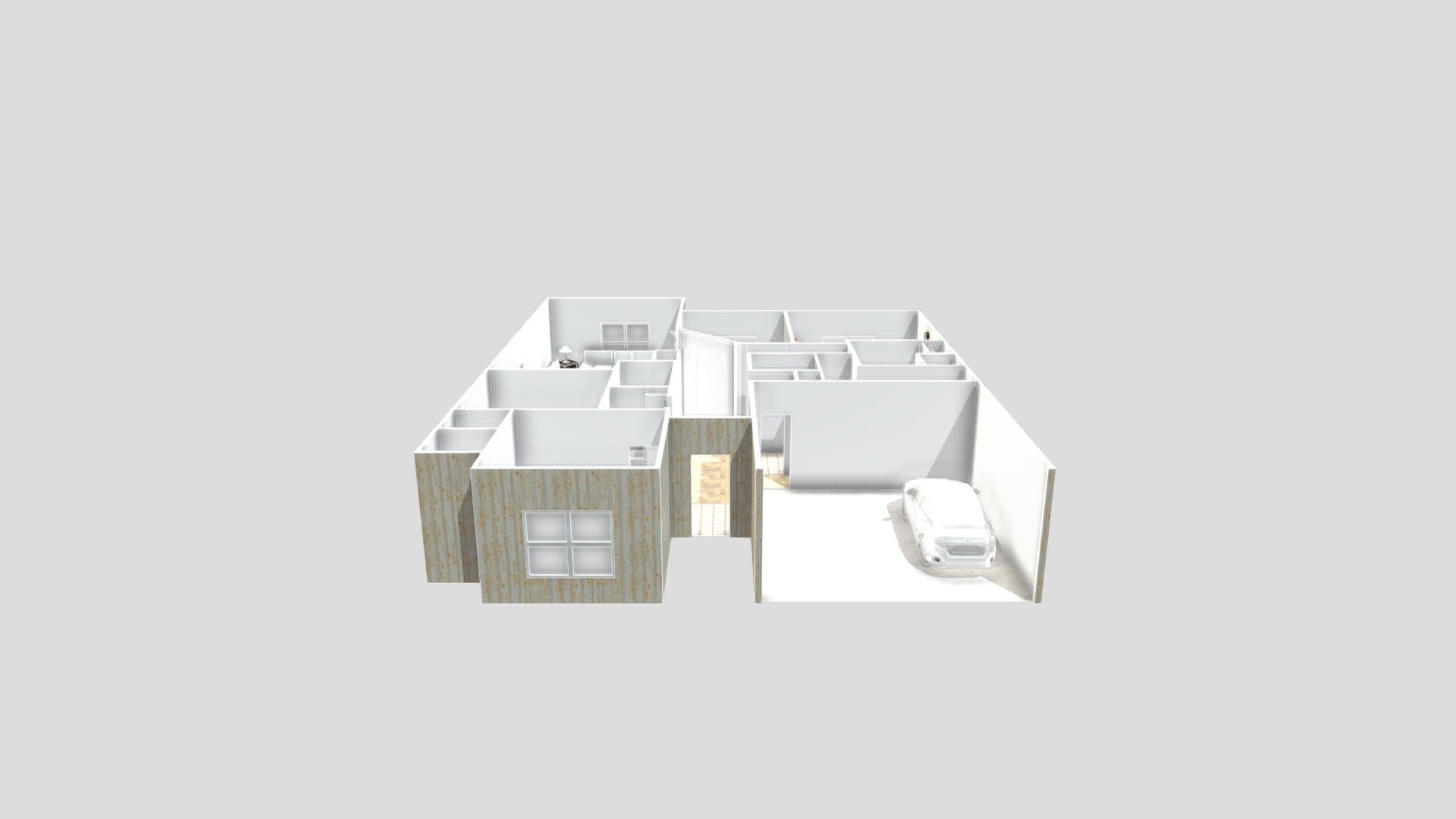 3D Interior Design from floor plan - Download Free 3D model by Amir ...