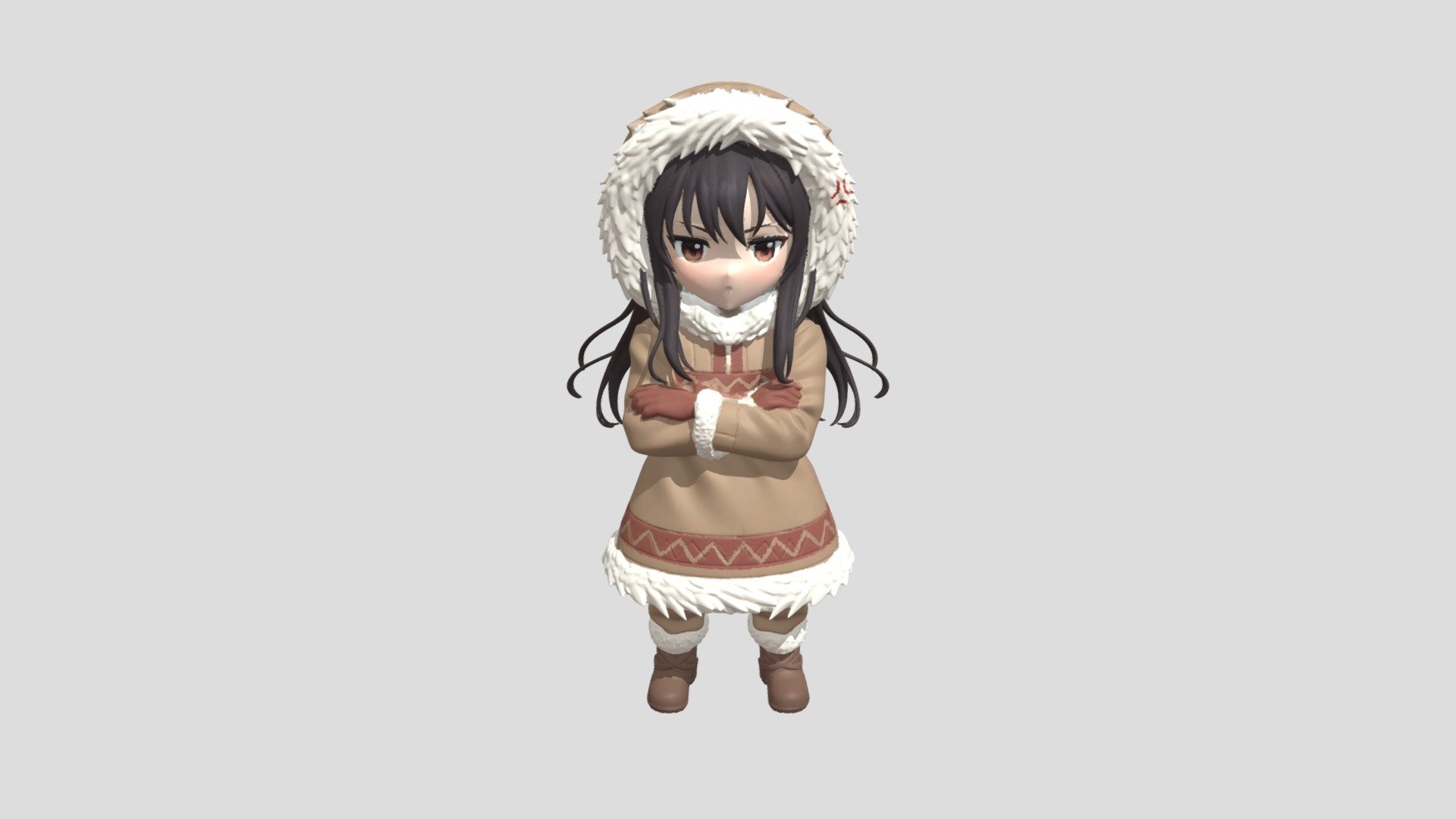 Tundere in tundra - 3D model by TsuchinokoBoxer [a726fea] - Sketchfab