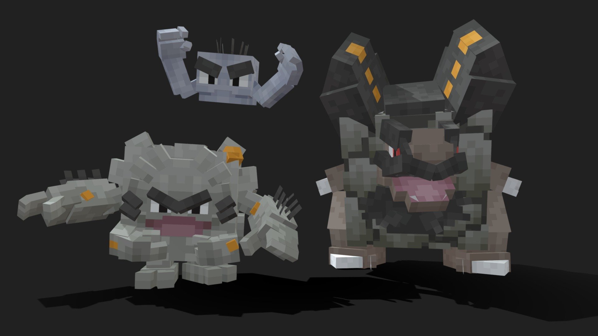 Alolan geodude, graveler and golem - 3D model by bob12521 [a728fc7 ...