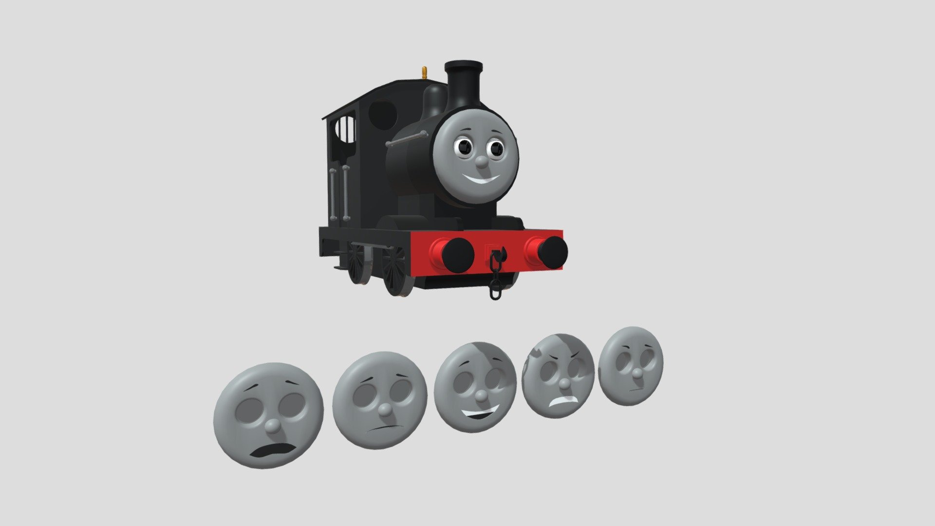 Train W Face - Download Free 3D model by mrmrnaufal [a72aeec] - Sketchfab