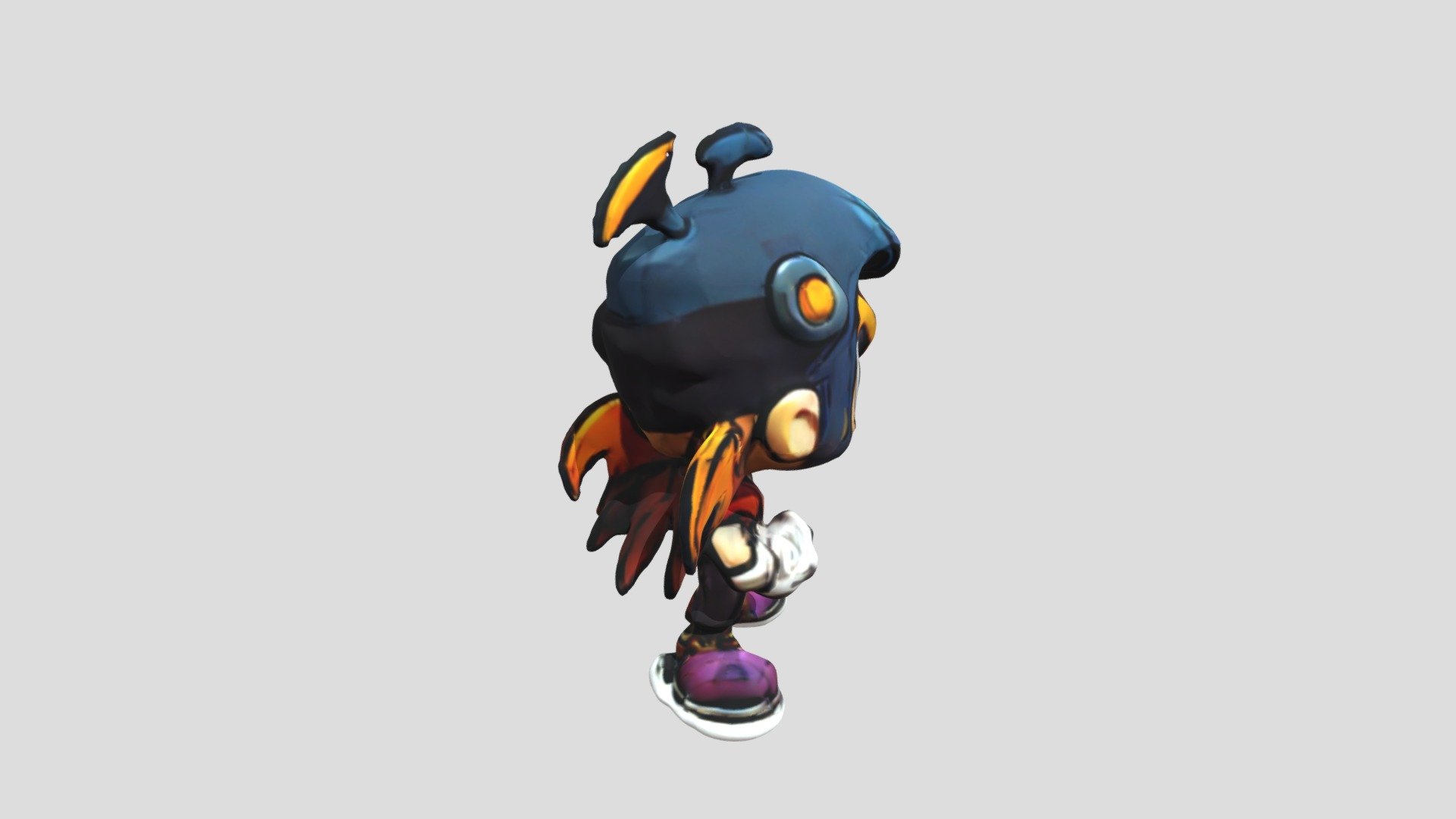 "Brave Girl" cartoon character from a sticker, w - Download Free 3D ...