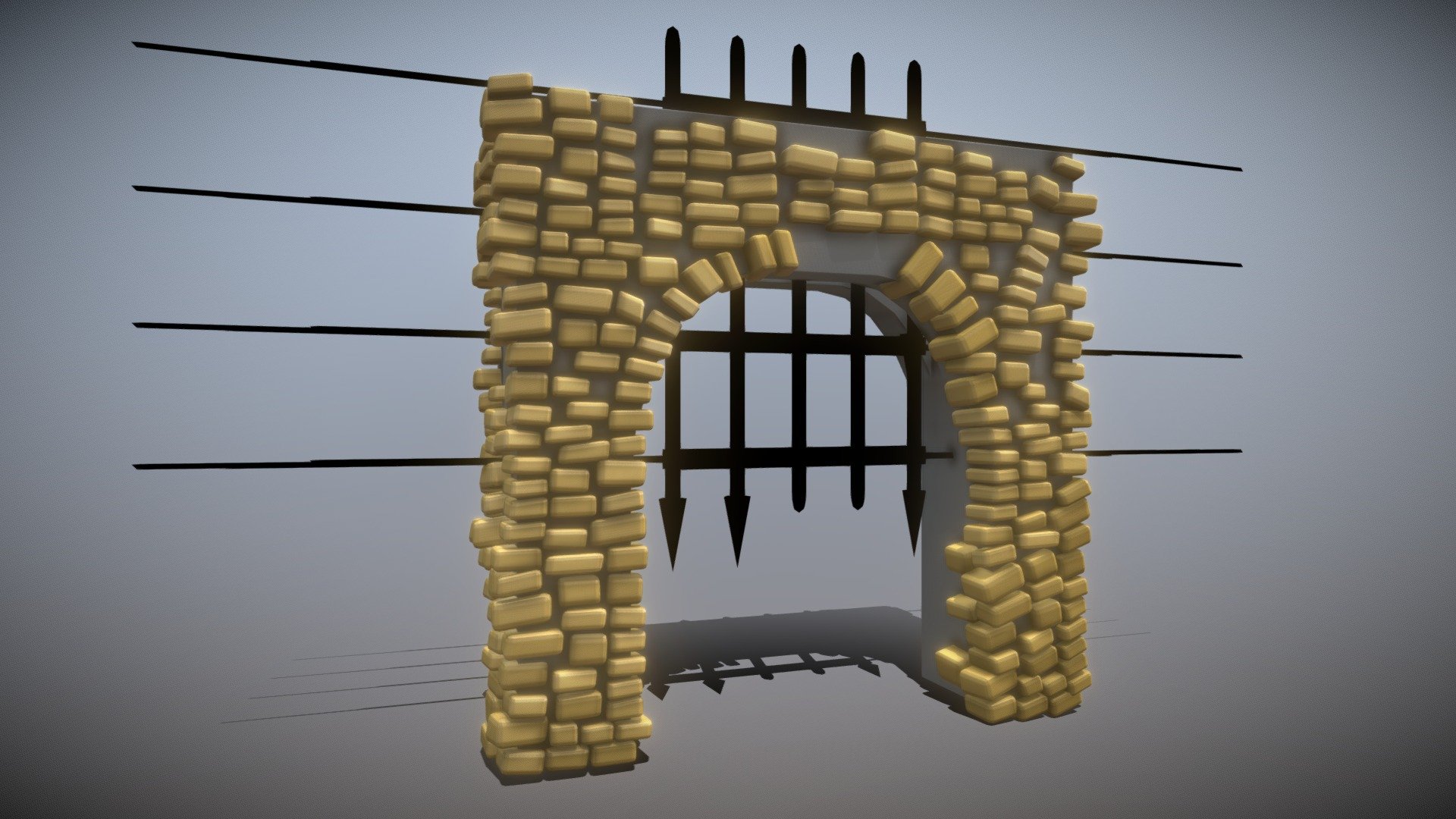 Castle Gate - Download Free 3D model by Andrew Mad (@AndrewMad ...