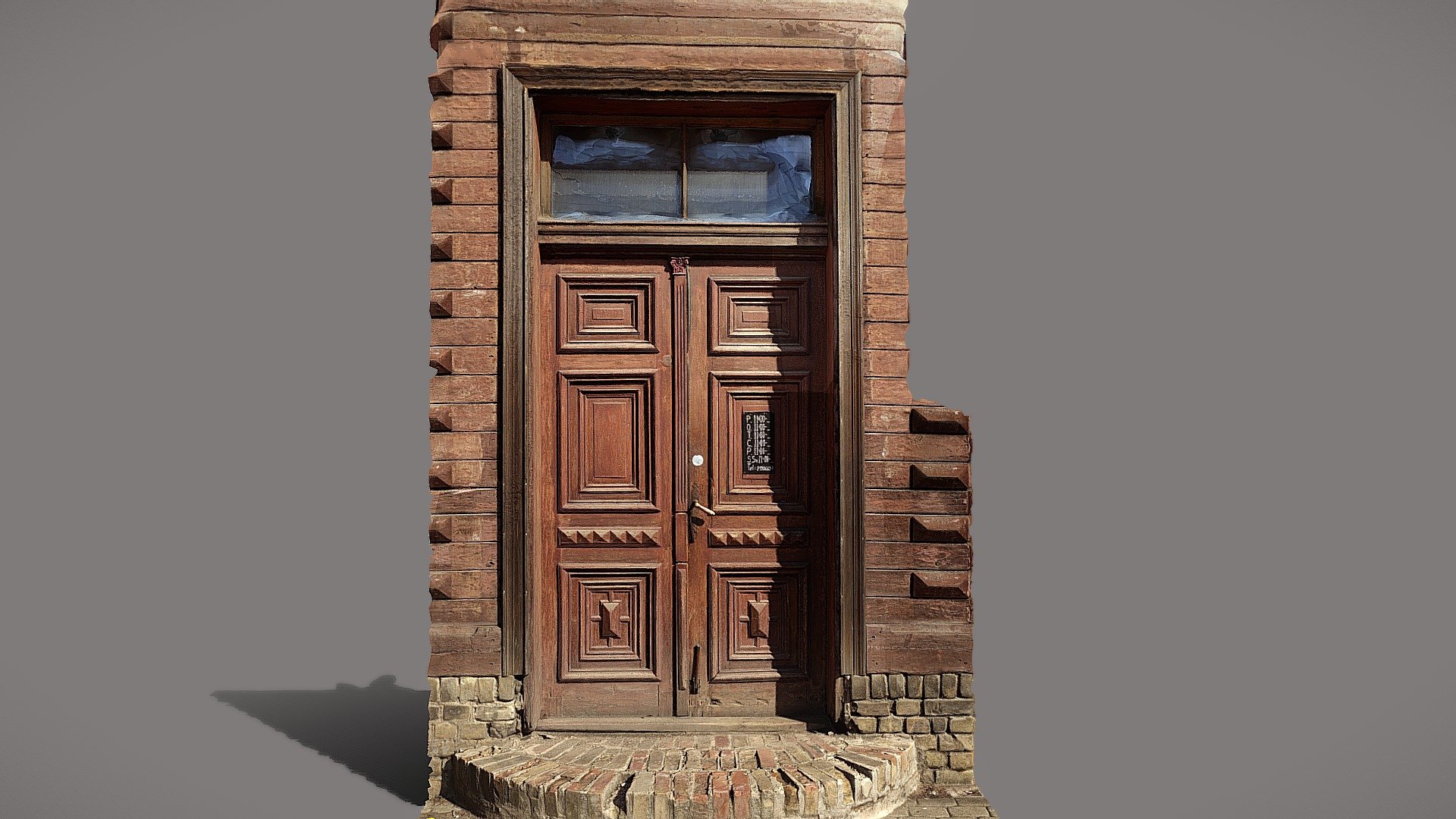 Riga, Nometņu iela 60 , old wood door - 3D model by cadbimgroup ...