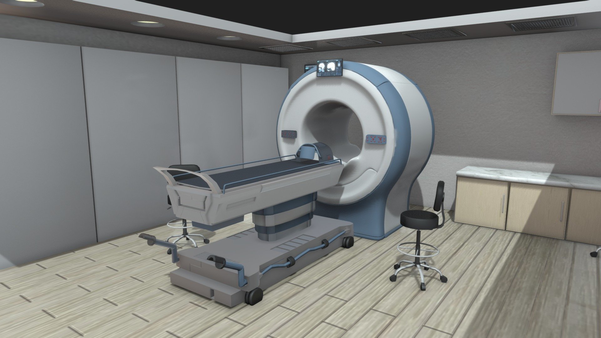 Sala de Tomografía Axial Computarizada (TAC) - 3D model by cncivirtual ...