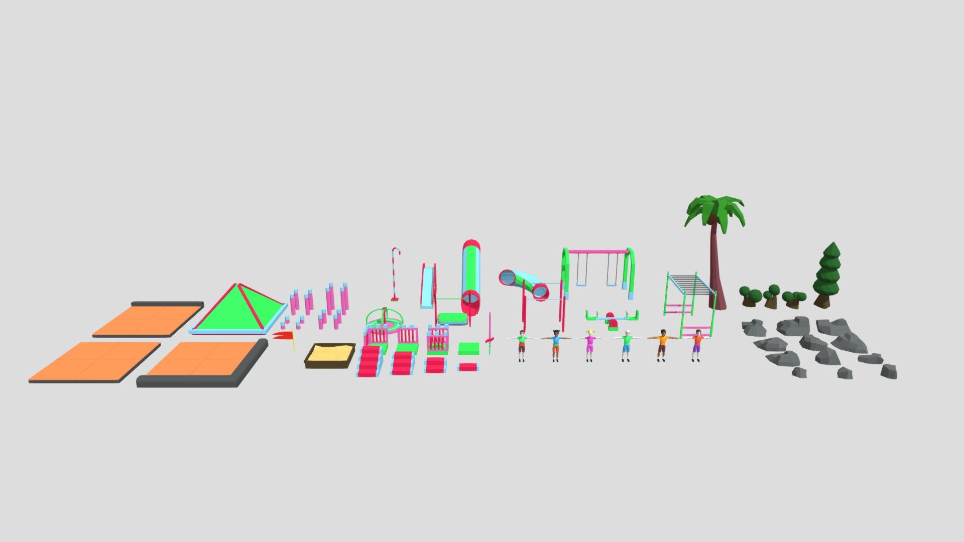 Low Poly Playground Pack - Download Free 3D model by 9t5 (@9t5design) [a73bf67] - Sketchfab