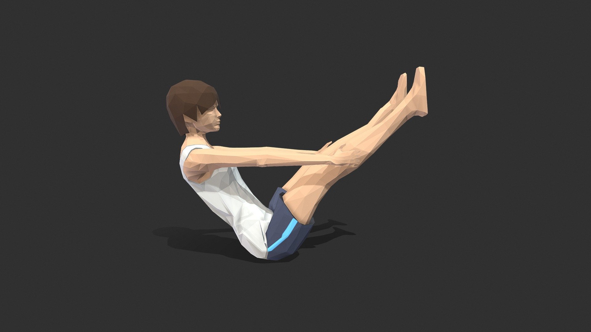 Yoga Boat Pose Exercise - Buy Royalty Free 3D model by danielmikulik ...