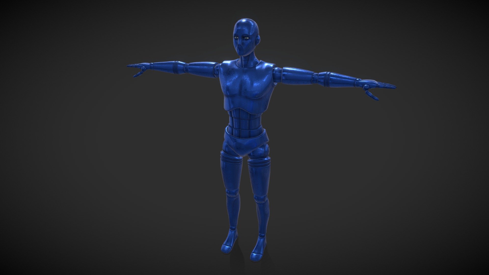 Blue Robot Man - 3D model by AlekRazum [a741932] - Sketchfab
