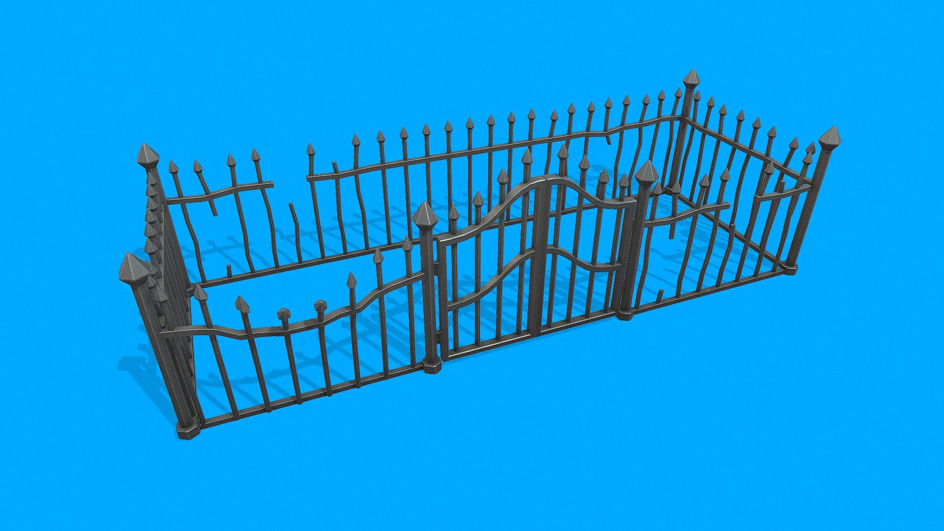 Stylized Iron Fence - 3D model by Lokiana (@lokiana.art) [a74590d ...
