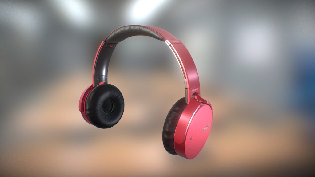 SONY MDR XB650BT Highpoly Red - 3D model by EXO-S [a74648f] - Sketchfab