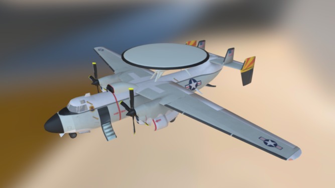 Northrop Grumman E-2 Hawkeye - Download Free 3D model by helijah ...
