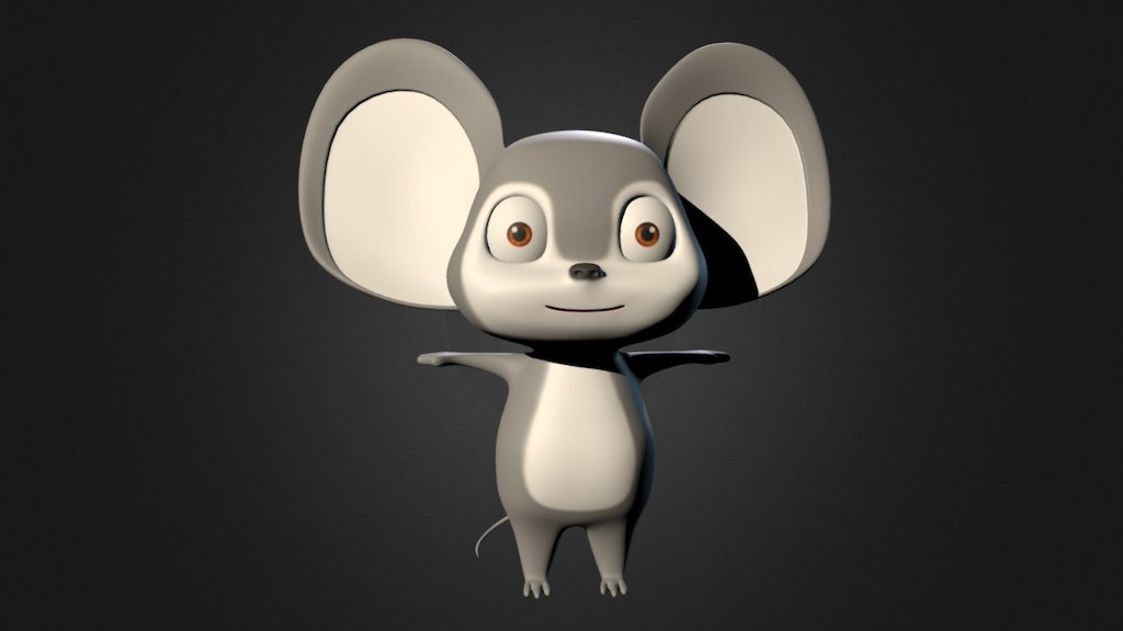 Cartoon Gray Rat - 3D model by 3DGalaxy.net (@3dsmartphone) [a747bc9 ...