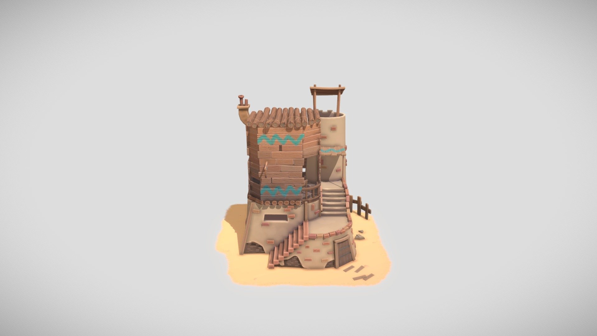 Stylized Desert Hut - 3D model by pau.raurellgomis [a748afc] - Sketchfab