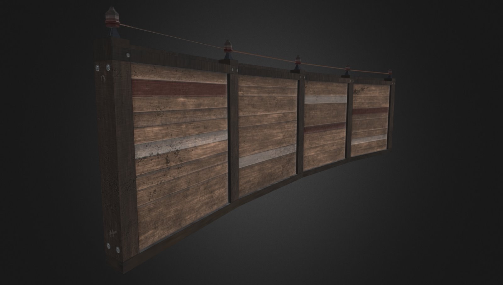 Modular Circular Fence - 3D model by Mad_Lobster_Workshop [a74943c ...