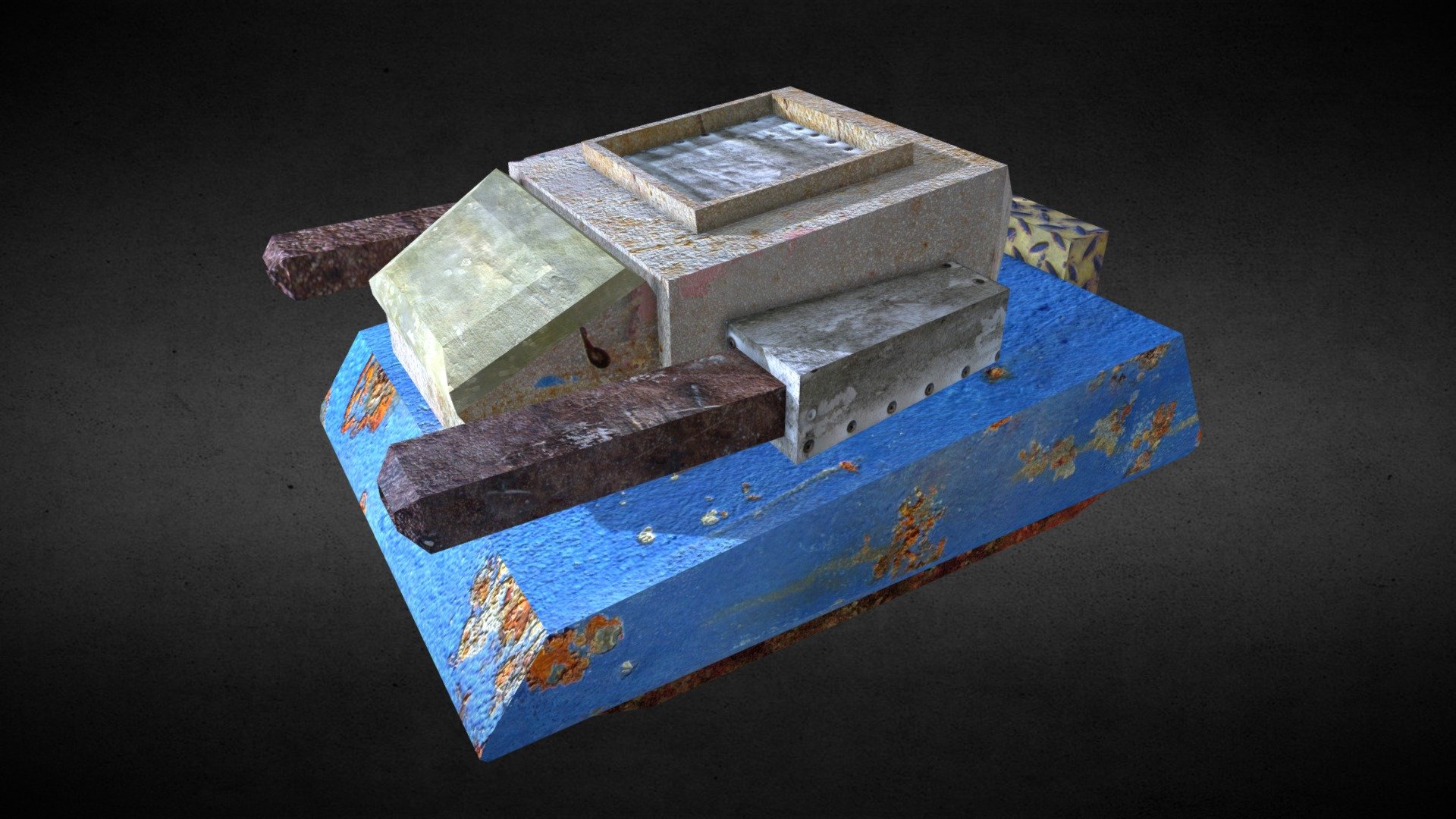 Rusty Enemy Tank - Download Free 3D model by meitdev [a74b10a] - Sketchfab