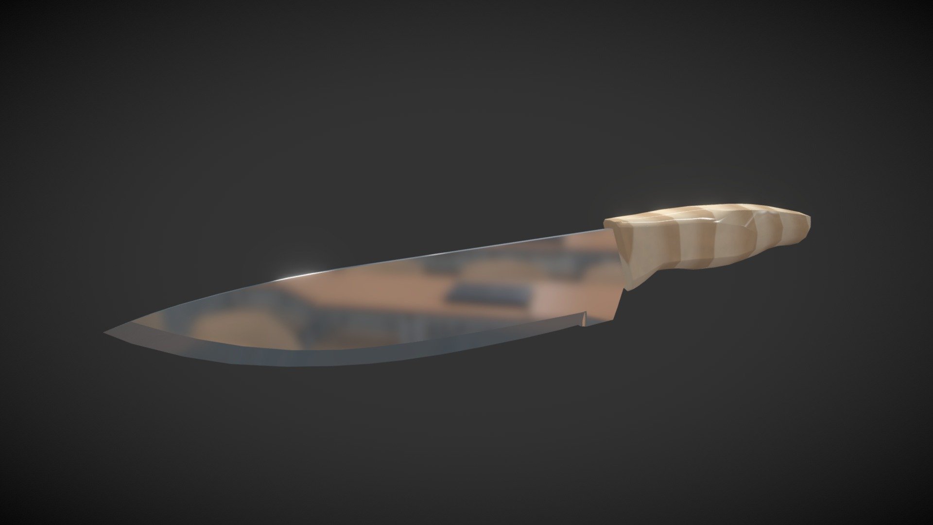 Kitchen knife With Wood Handle - 3D model by VOXELIUM (@bambik ...