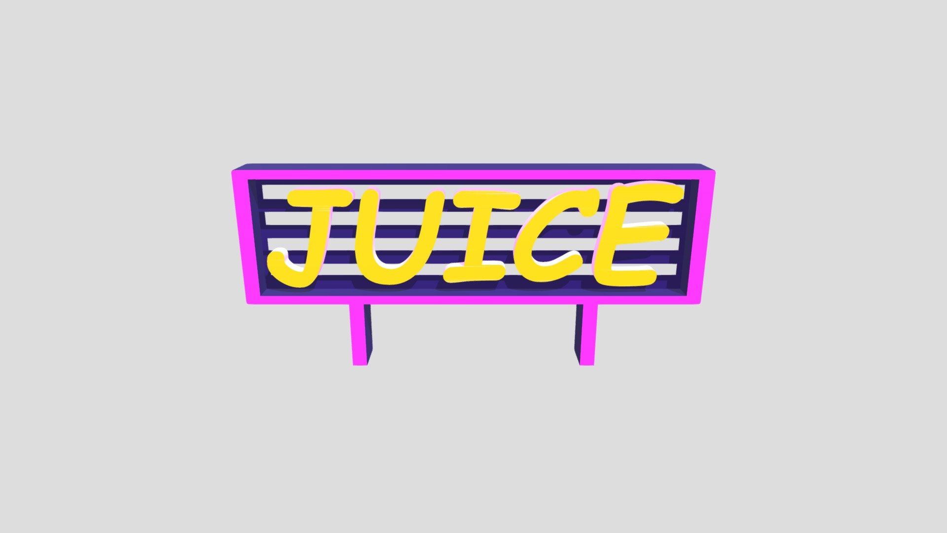 JUICE neon sign - 3D model by auhuynh (@ariahuynh) [a74f8b2] - Sketchfab