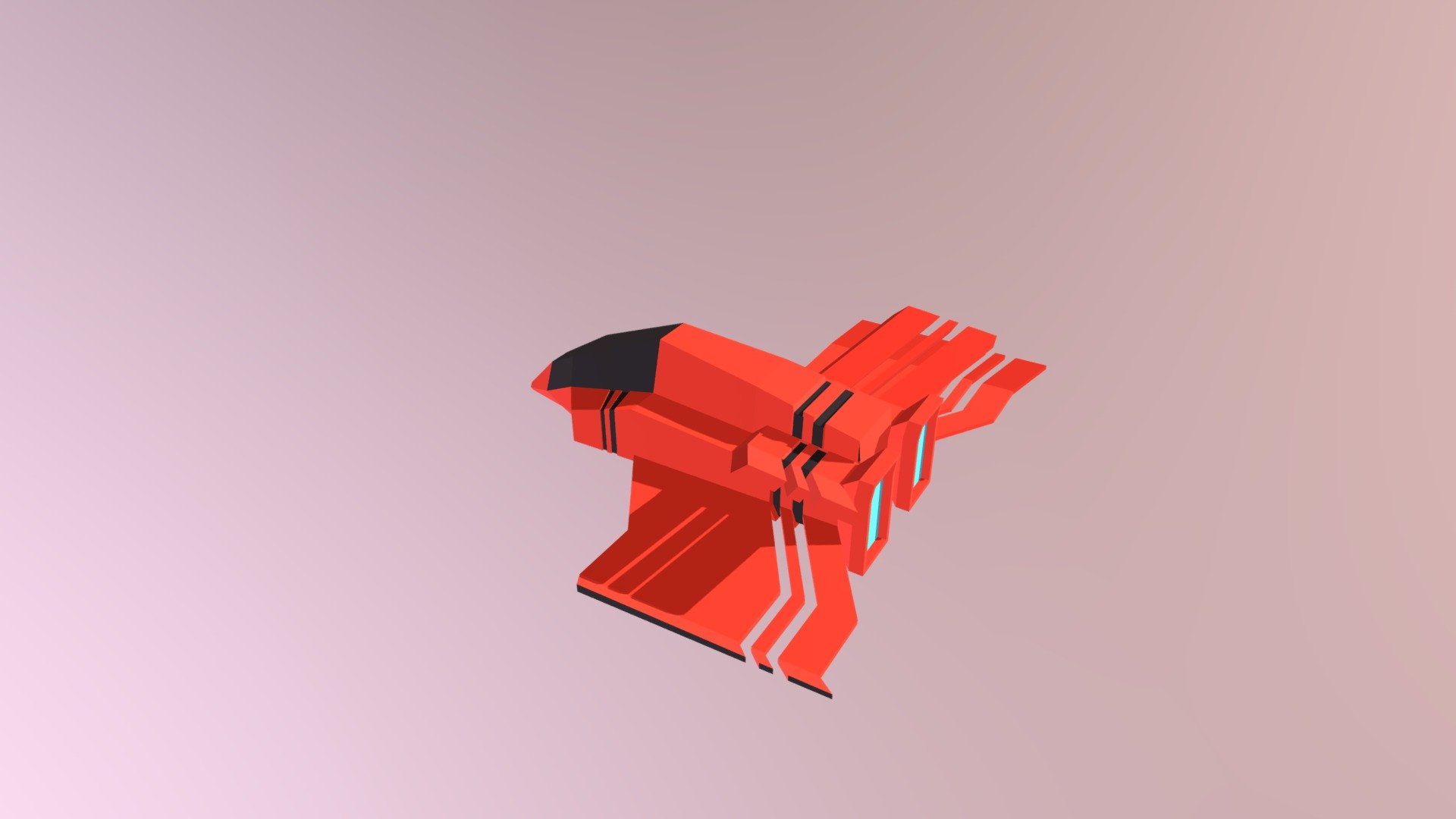 Low Poly Spaceship - 3D model by weazelfps [a75407e] - Sketchfab
