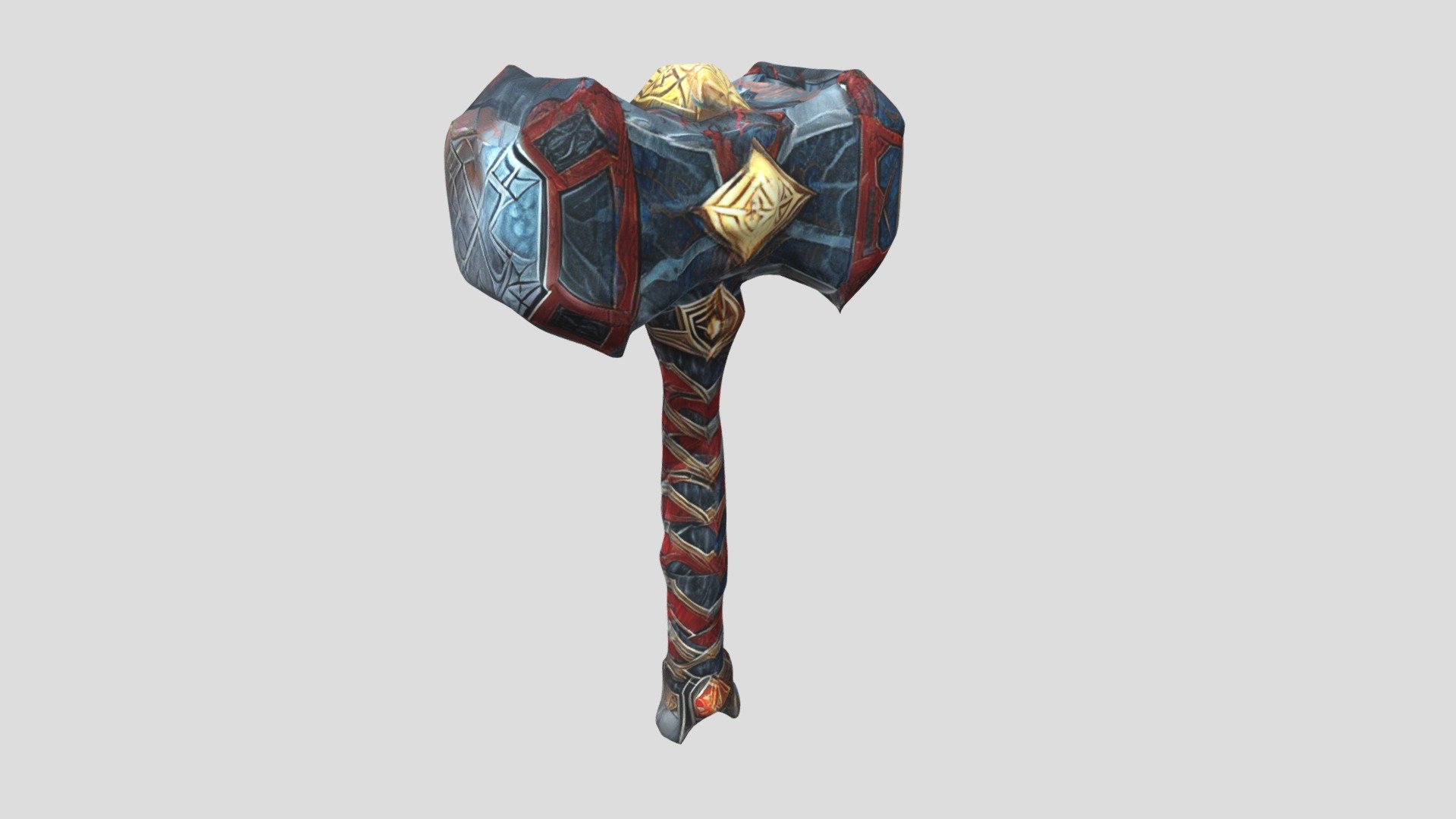 Thor_hammer style_fantasy game assets - Download Free 3D model by ...