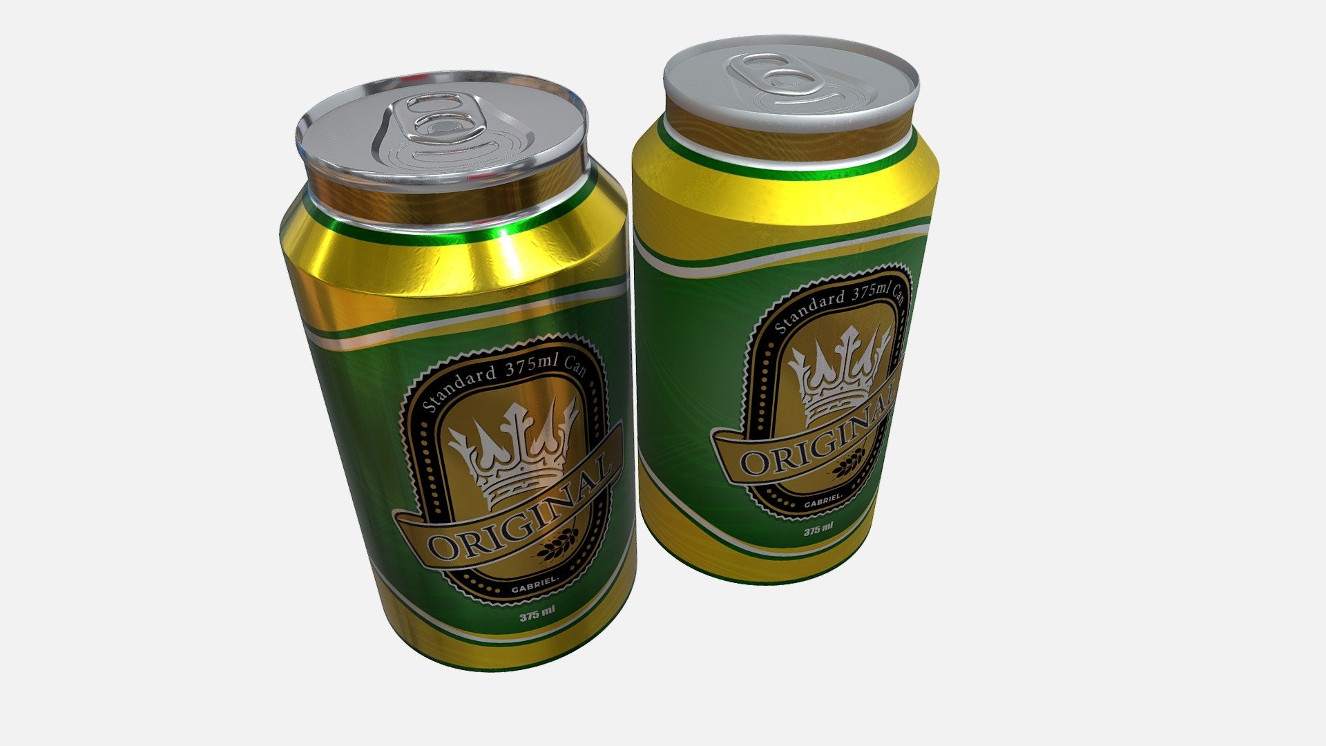 375 ml Standard Beverage Cans - Matte and Glossy - Buy Royalty Free 3D ...