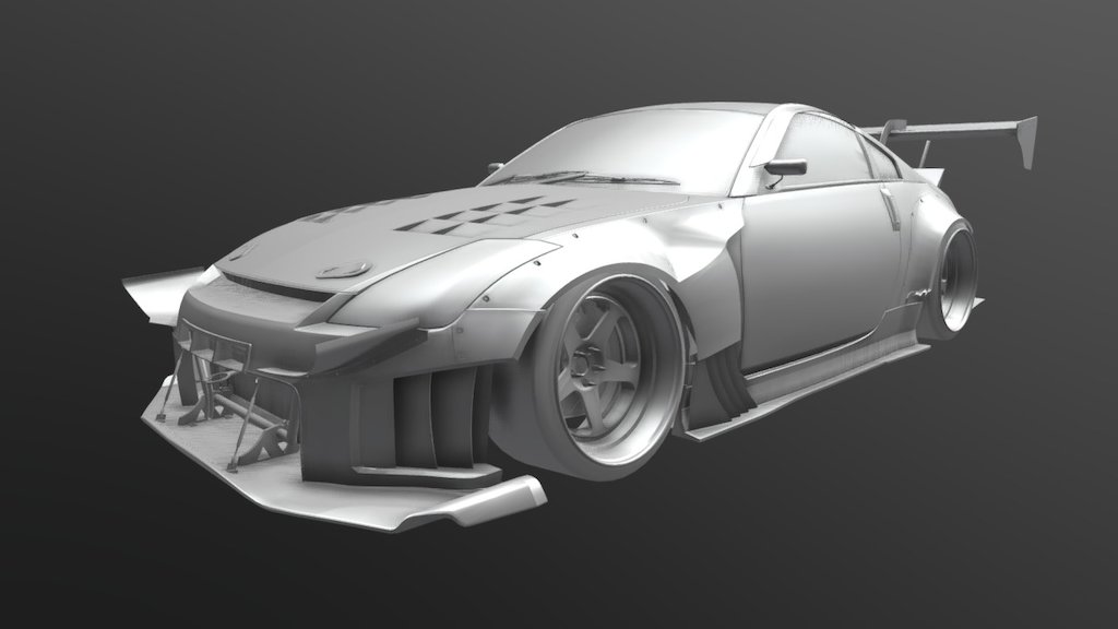 Nissan 350z Widebody - 3D model by Socksthecat [a75b270] - Sketchfab