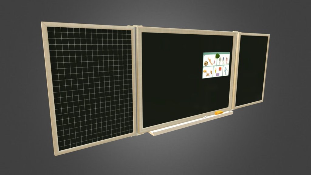 Chalkboard - 3D model by Cordy [a75b6d8] - Sketchfab