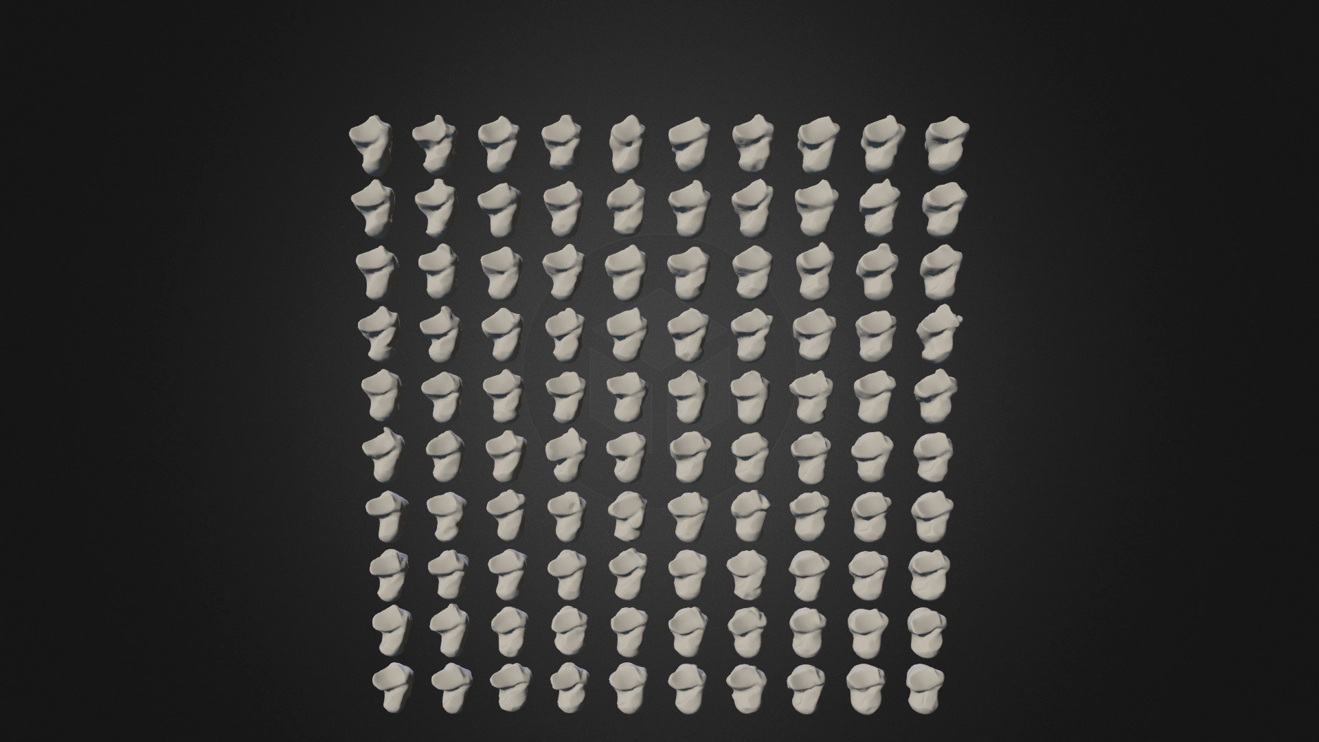100 Procrustes-aligned Talus - 3D model by osteomics [a760ce4] - Sketchfab