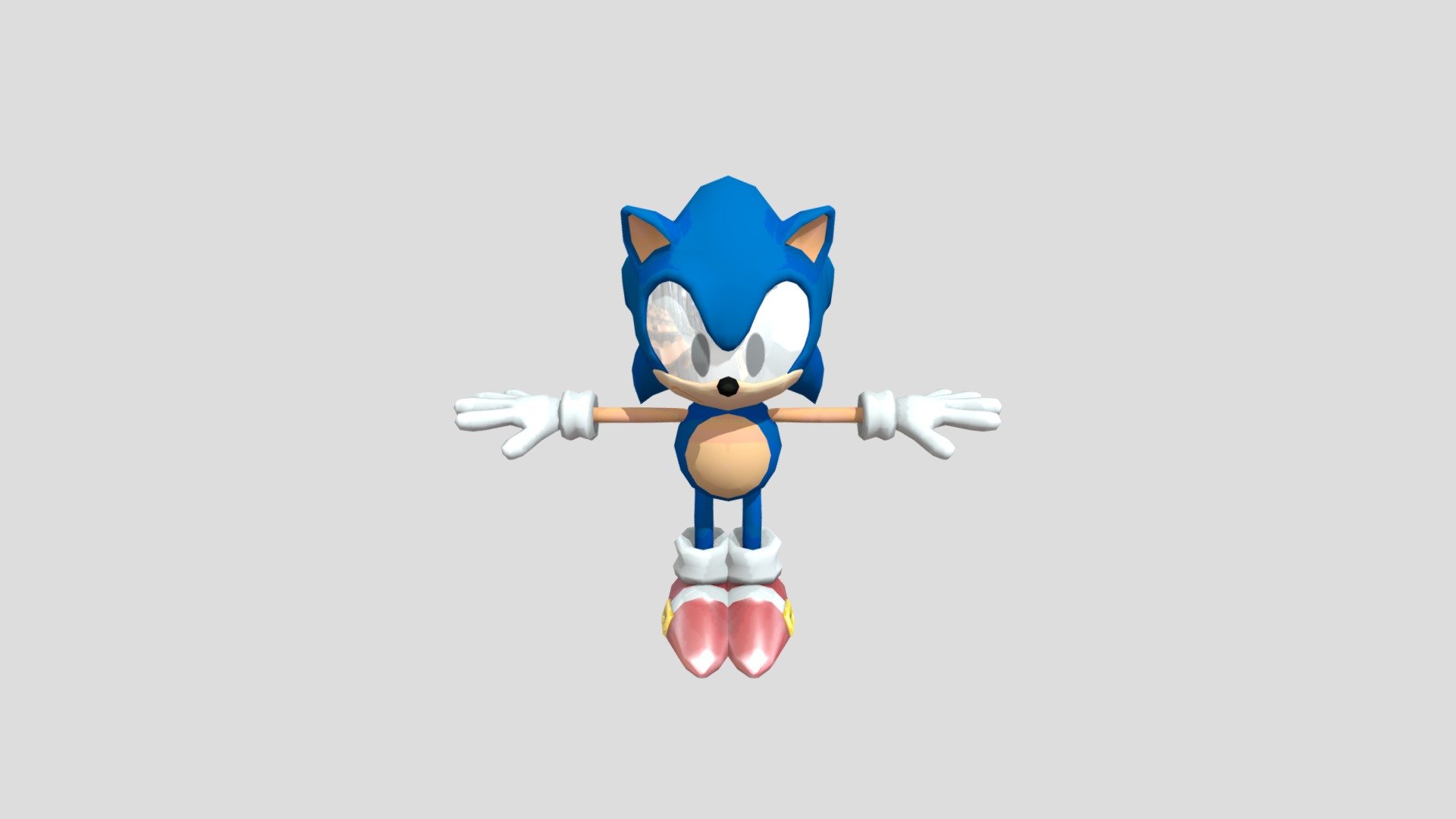Classic Sonic - Download Free 3D model by mynelo04 [a761040] - Sketchfab