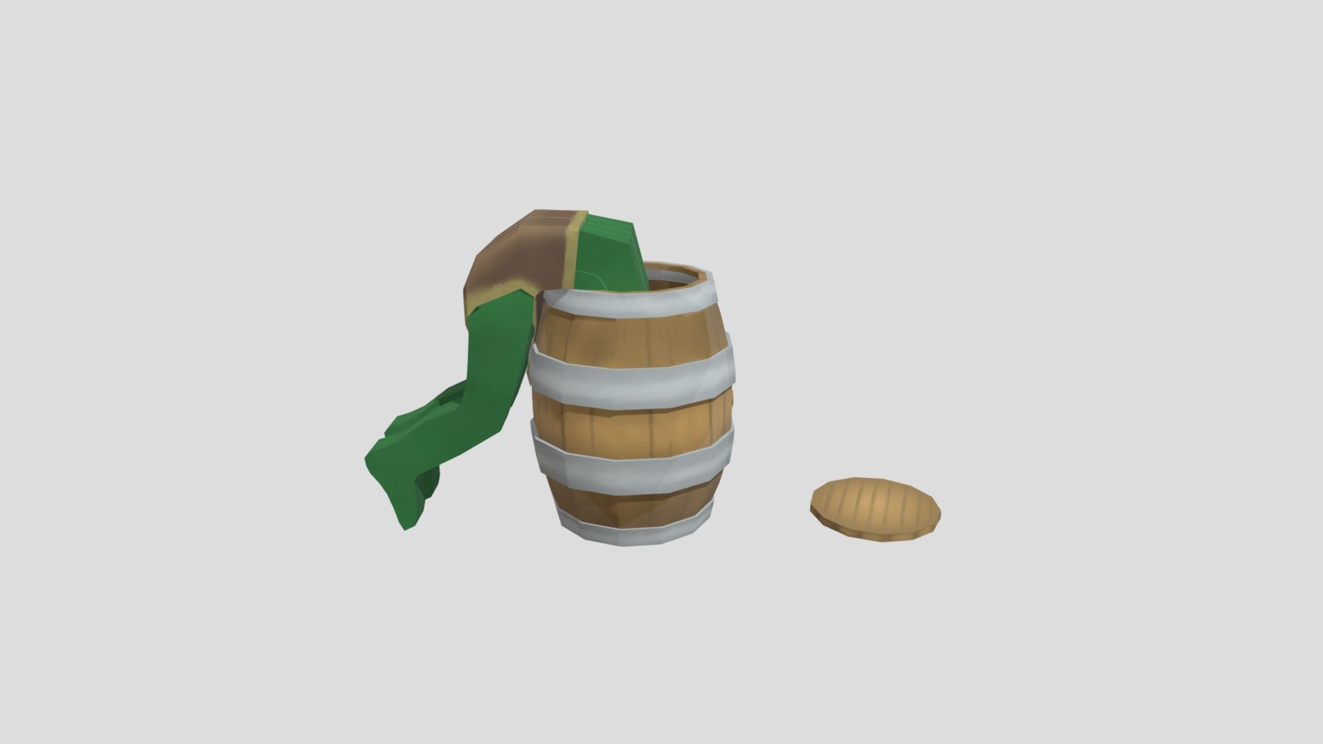 Dead Orc + open barrel - 3D model by bentevana [a762d94] - Sketchfab