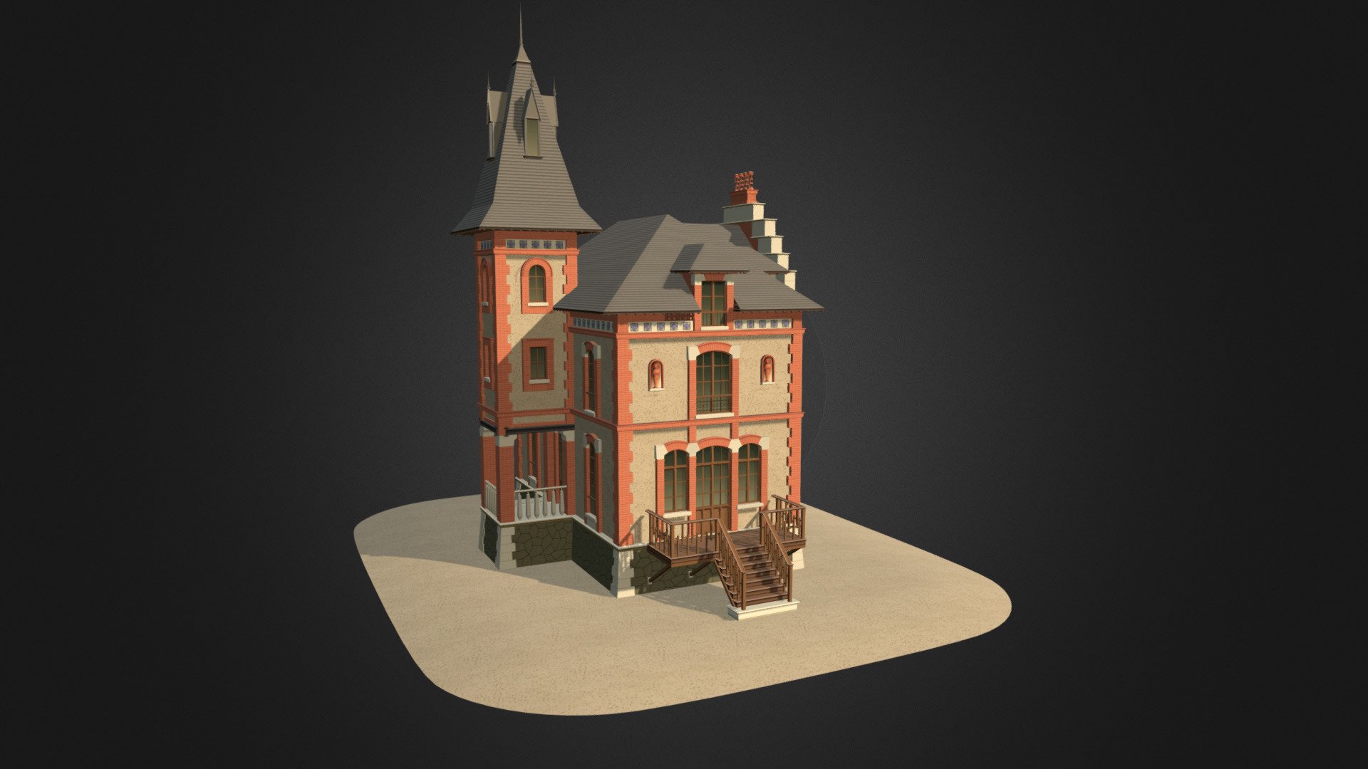 Victorian House 03 - 3D model by mg53 [a7632b5] - Sketchfab