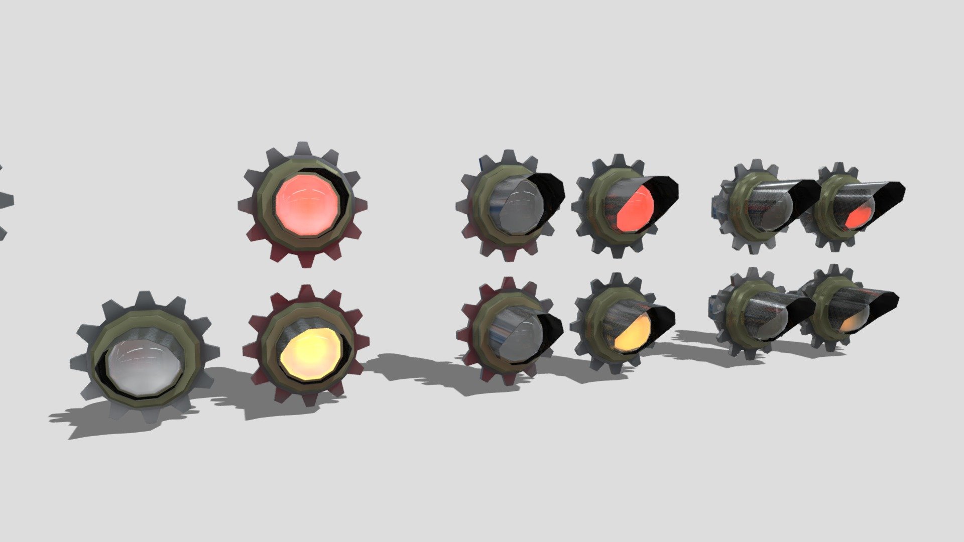 5-inch Neon Gear Shaped Beacons - 3D model by Signalrenders [a765897 ...