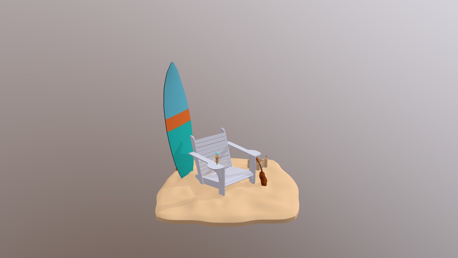 Beach Scene - 3D model by samallen [a768679] - Sketchfab