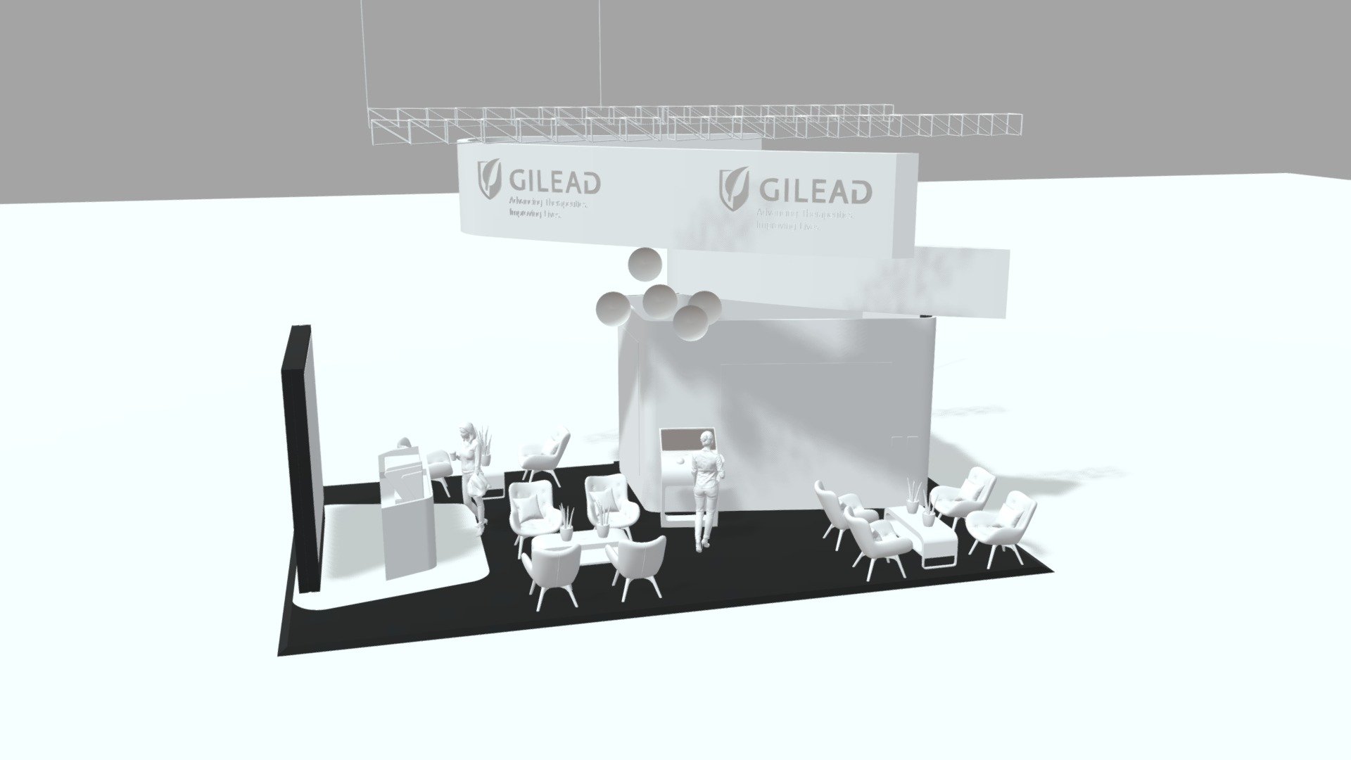 GILEAD STAND 2020 - 3D model by poshcreative [a77243c] - Sketchfab