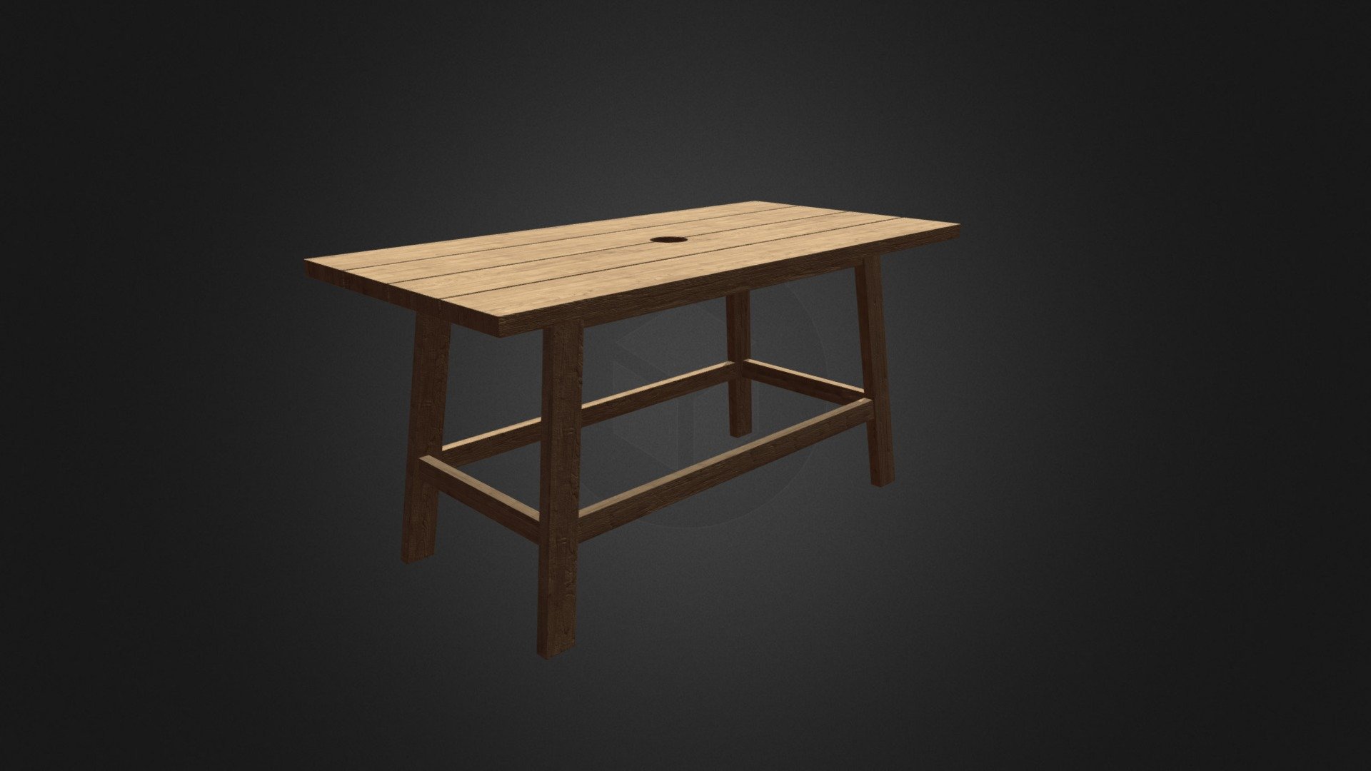 Simple Wooden Table - Buy Royalty Free 3D model by cgaxis [a772d1b ...